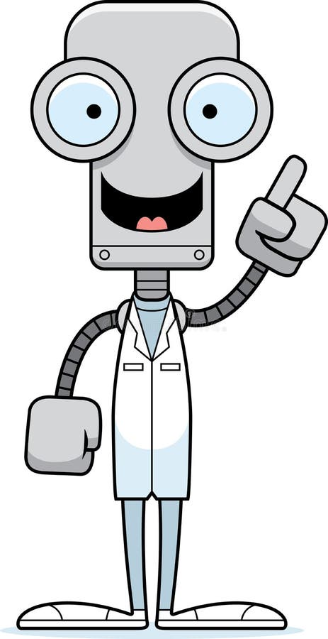 Cartoon Doctor Robot Idea stock vector. Illustration of clip - 55524478
