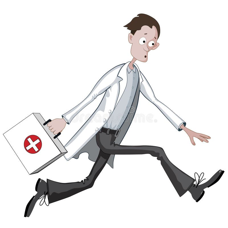 Cartoon Doctor Running Stock Illustrations – 748 Cartoon Doctor Running ...
