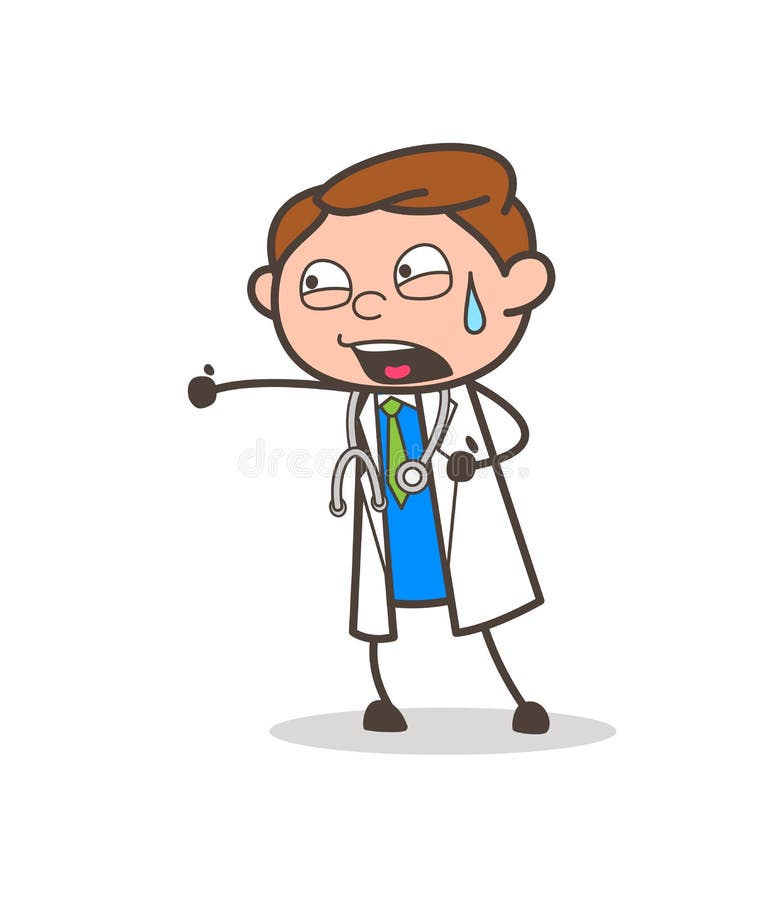 Cartoon Doctor Shouting Face Expression Stock Illustration ...