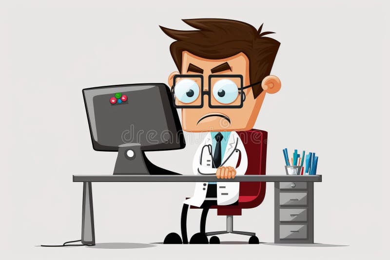 Front Desk Medical Computer Stock Illustrations – 99 Front Desk Medical ...