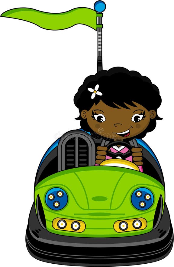 Cartoon Dodgem Bumper Car stock vector. Illustration of headlights ...