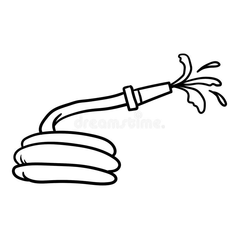 Cartoon doedle waterslang vector illustratie. Illustration of embleem ...