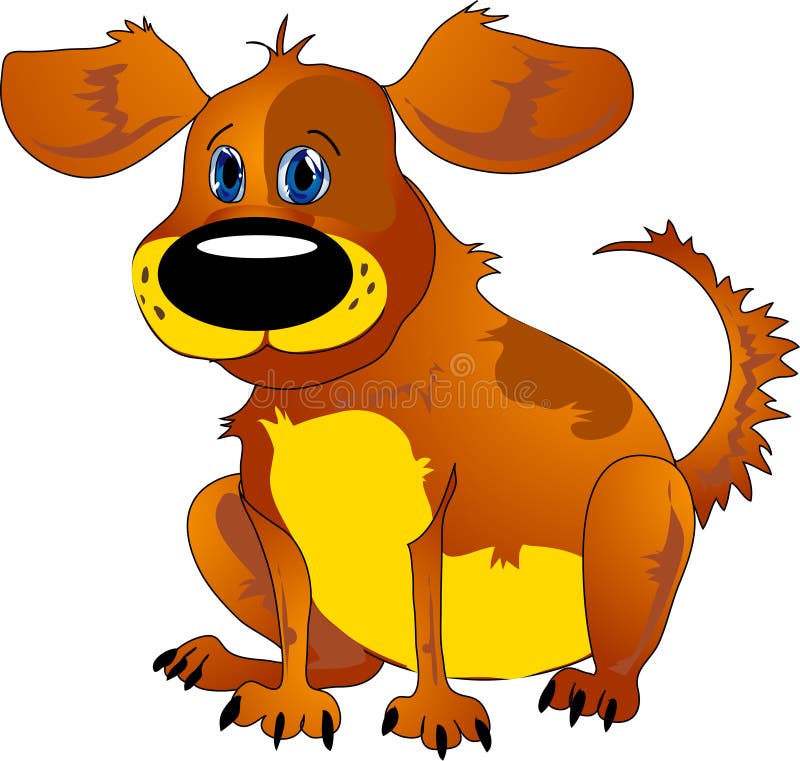 Dog Funny Animal Coloring Pages Cartoon Stock Illustration ...