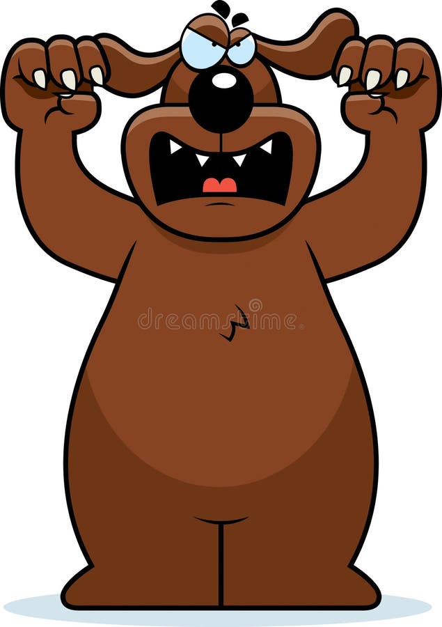 Cartoon Dog Attacking stock vector. Illustration of angry - 41817477