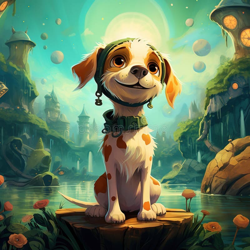 Cartoon Dog Illustration, Icon Made with Generative AI Illustration ...
