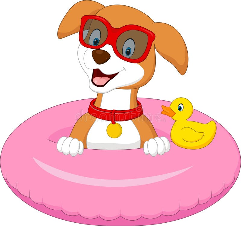 Cartoon Dog Swimming Stock Illustrations – 301 Cartoon Dog Swimming ...