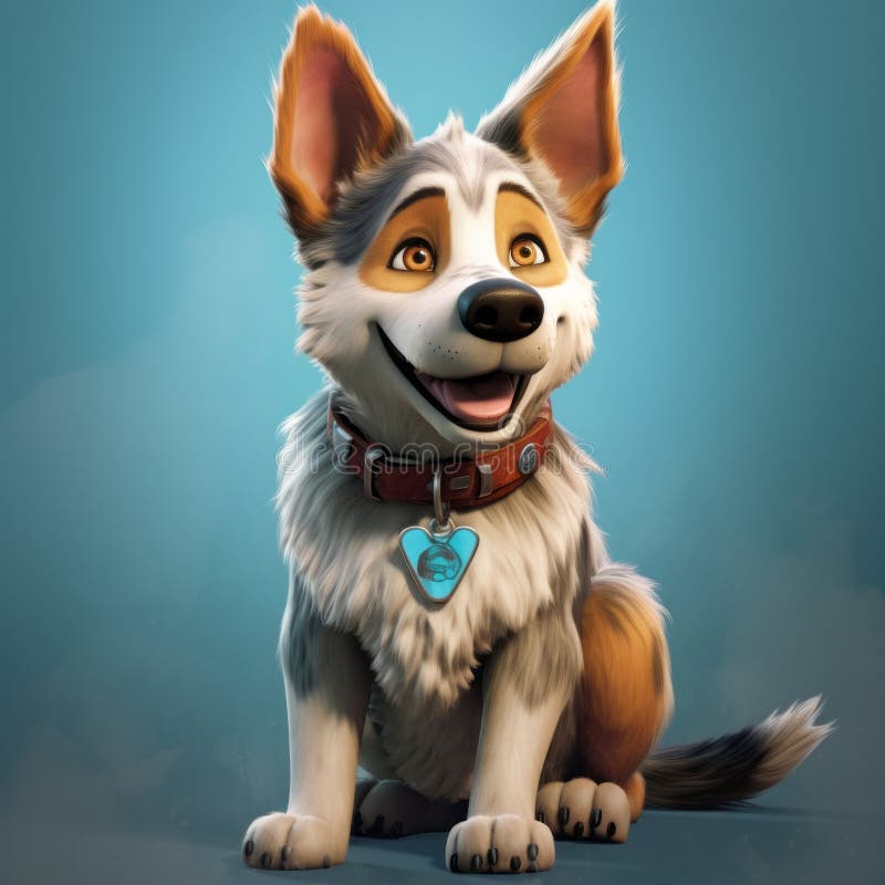 Cute Animated German Shepherds Logo Vector Illustration Stock ...