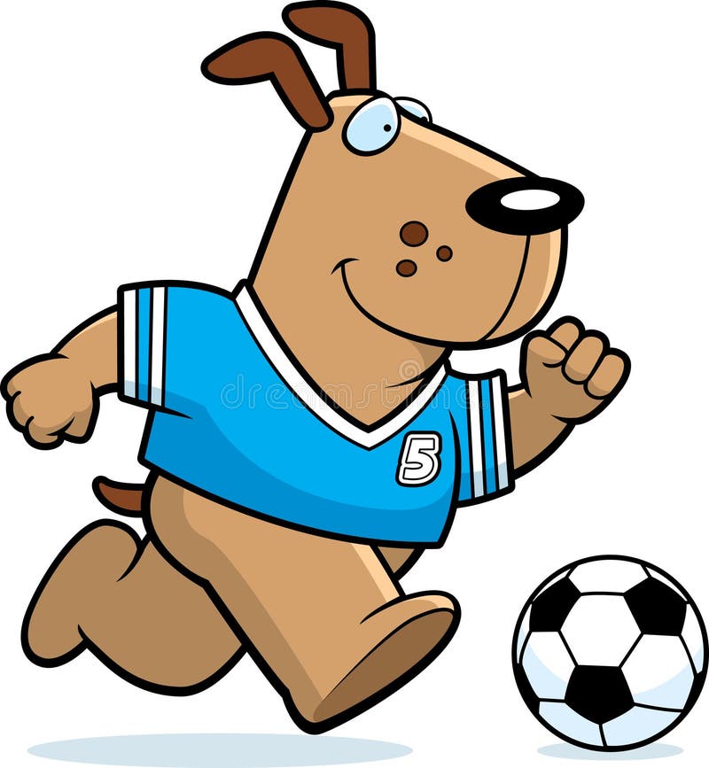 Cartoon Dog Soccer stock vector. Illustration of animal - 115961743