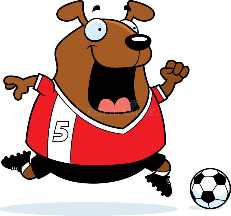 Cartoon Dog Soccer stock vector. Illustration of clip - 47296961