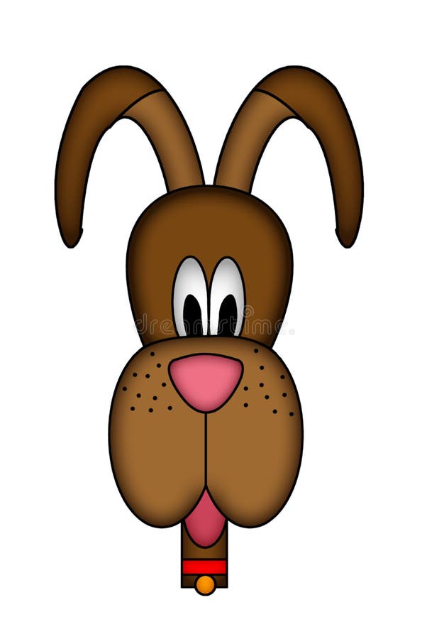 Cartoon Dogs Head Illustration Stock Illustration - Illustration of ...