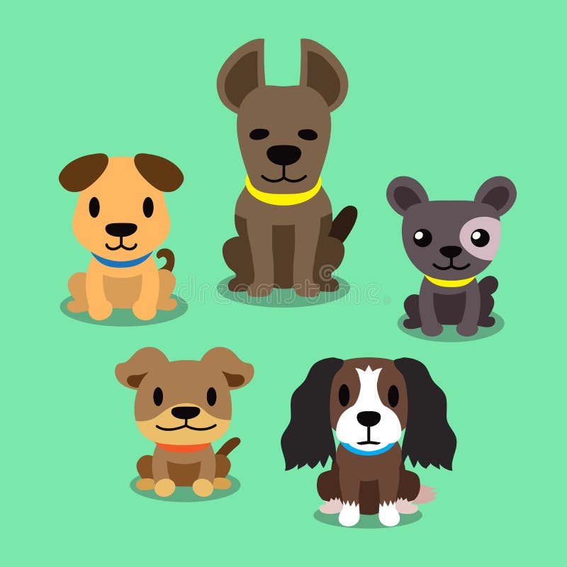 Cartoon dogs set stock vector. Illustration of design - 92725710