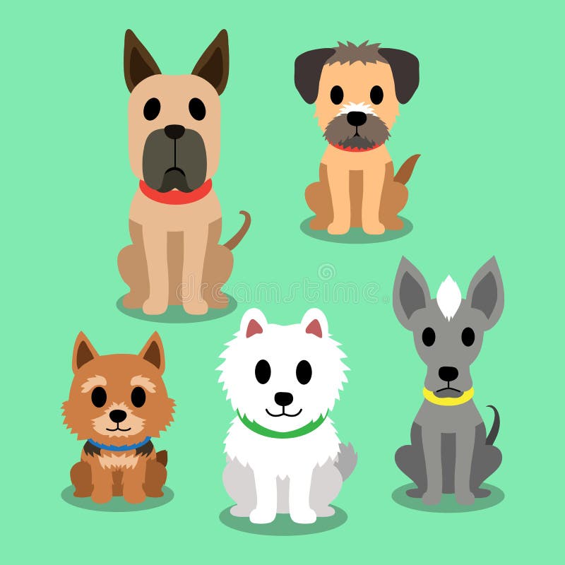 Cartoon dogs stock vector. Illustration of group, cartoon - 73692396