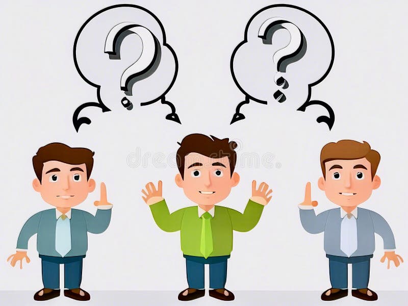 The Cartoon is Doing Expressions of Confusion, Doubt, Analytical ...