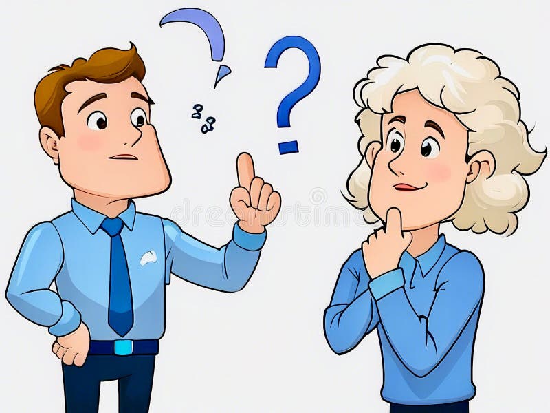 The Cartoon is Doing Expressions of Confusion, Doubt, Analytical ...