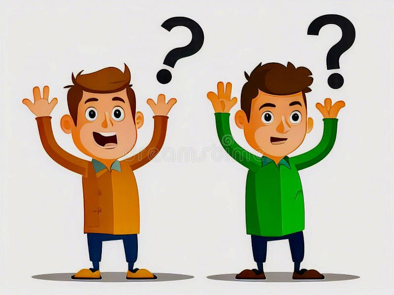 The Cartoon is Doing Expressions of Confusion, Doubt, Analytical ...