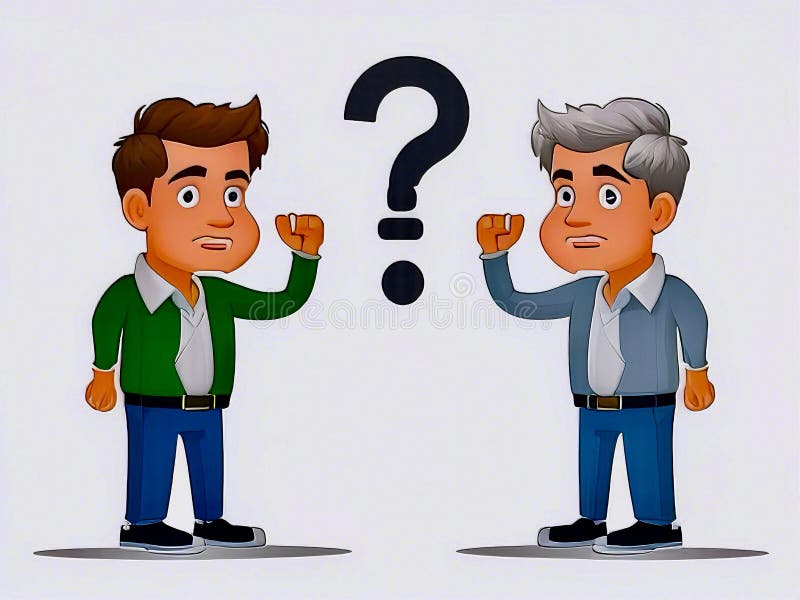 The Cartoon is Doing Expressions of Confusion, Doubt, Analytical ...