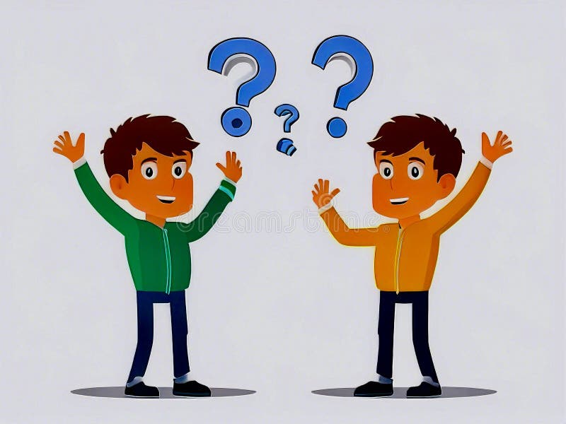 The Cartoon is Doing Expressions of Confusion, Doubt, Analytical ...