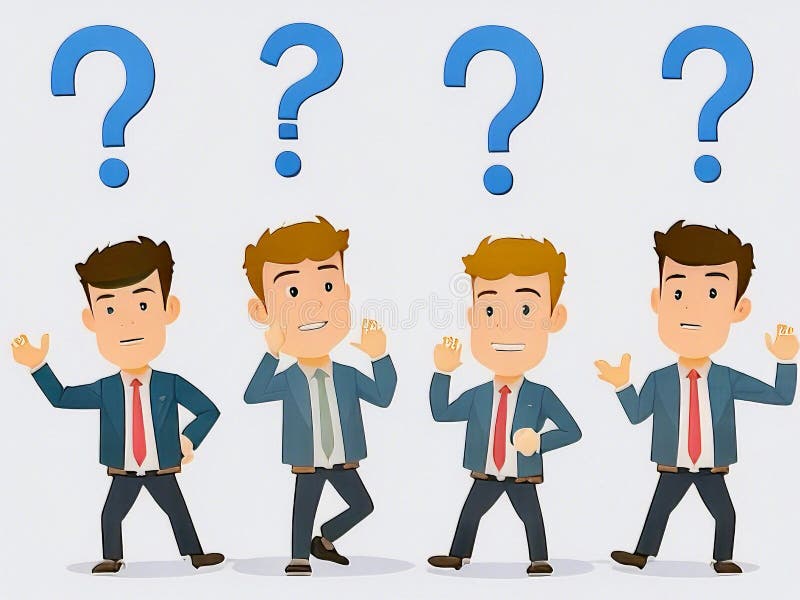 The Cartoon is Doing Expressions of Confusion, Doubt, Analytical ...