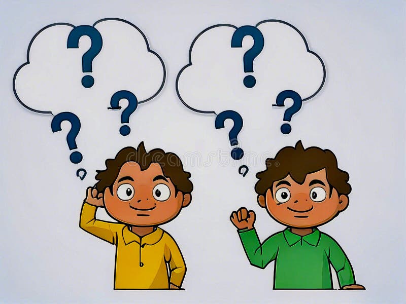 The Cartoon is Doing Expressions of Confusion, Doubt, Analytical ...