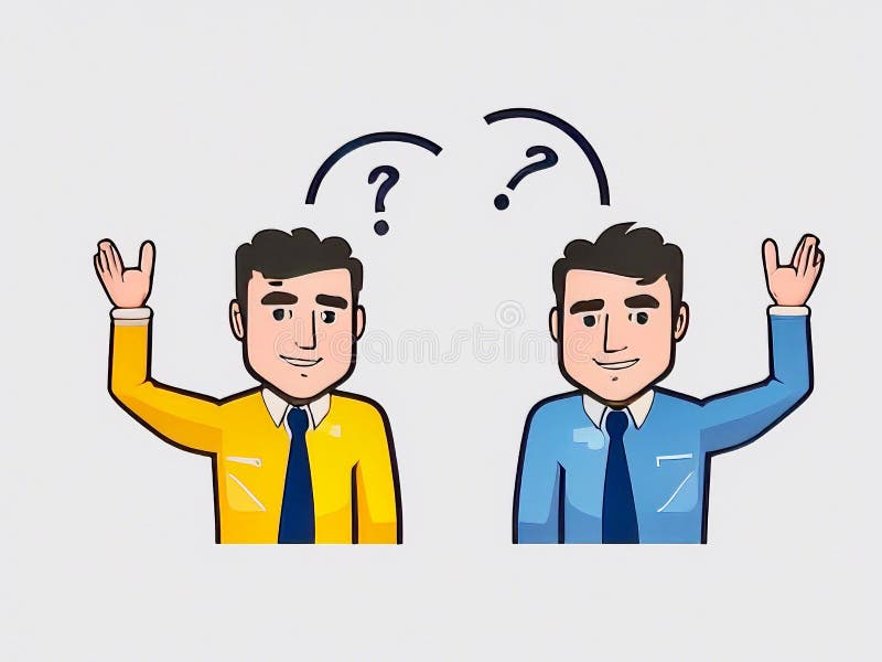 The Cartoon is Doing Expressions of Confusion, Doubt, Analytical ...