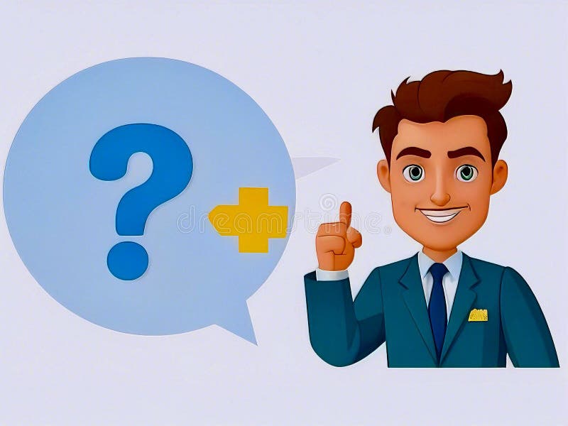 The Cartoon is Doing Expressions of Confusion, Doubt, Analytical ...