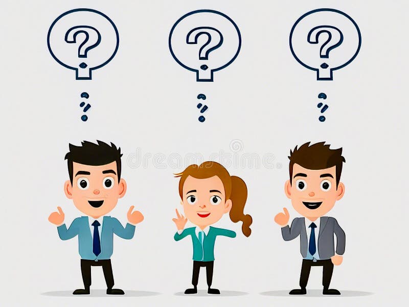 The Cartoon is Doing Expressions of Confusion, Doubt, Analytical ...