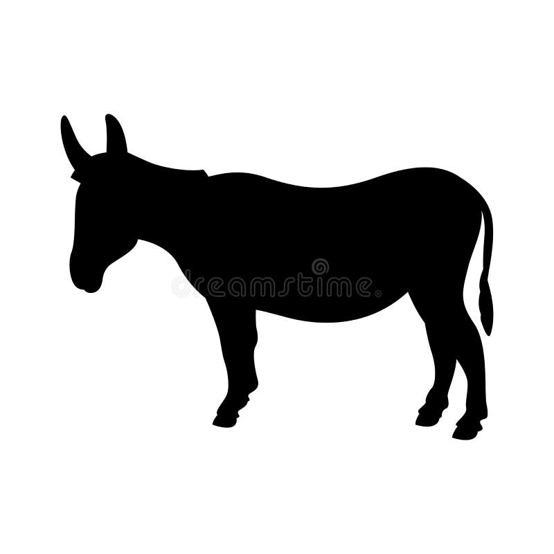 Cartoon Donkey ,vector Illustration ,flat Style,profile Stock Vector ...