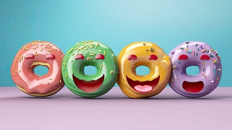 Smiley Donuts Stock Illustrations – 70 Smiley Donuts Stock ...