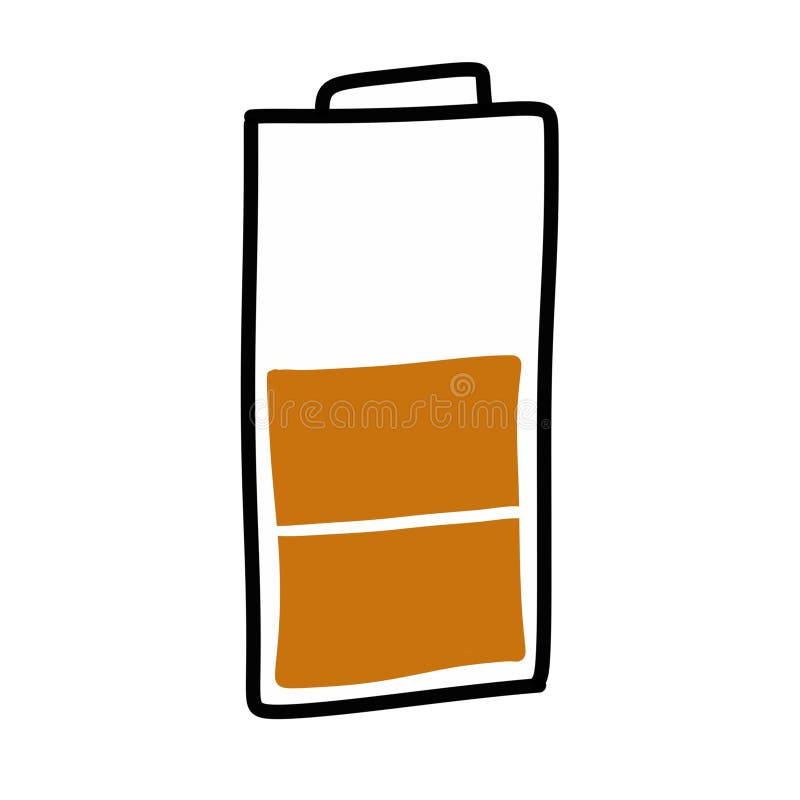 Battery Cartoon Icon Illustration Stock Illustration - Illustration of ...