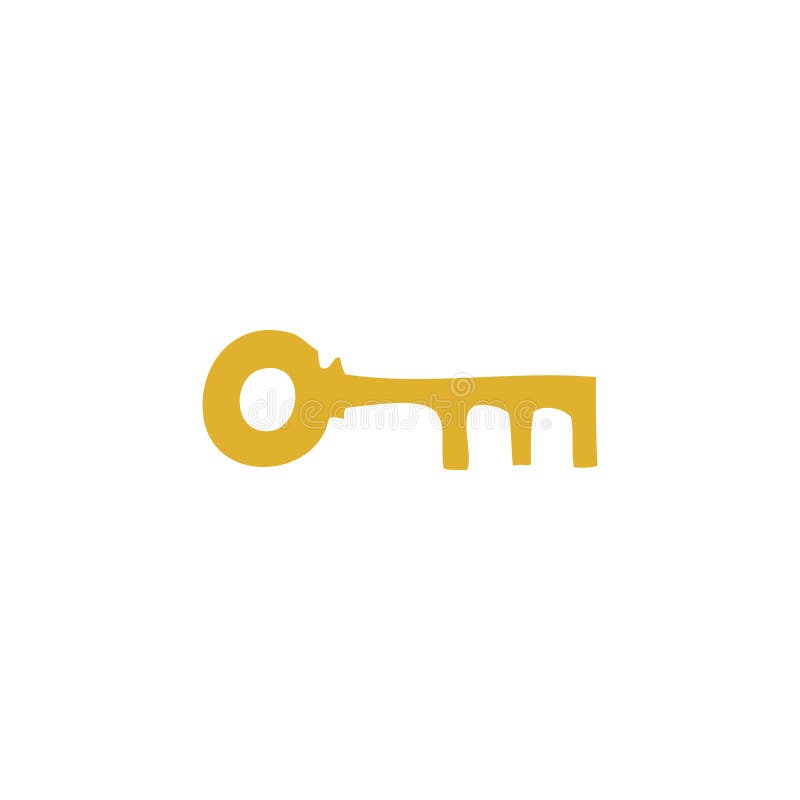 Cartoon Doodle of a Brass Key Stock Vector - Illustration of cartoon ...