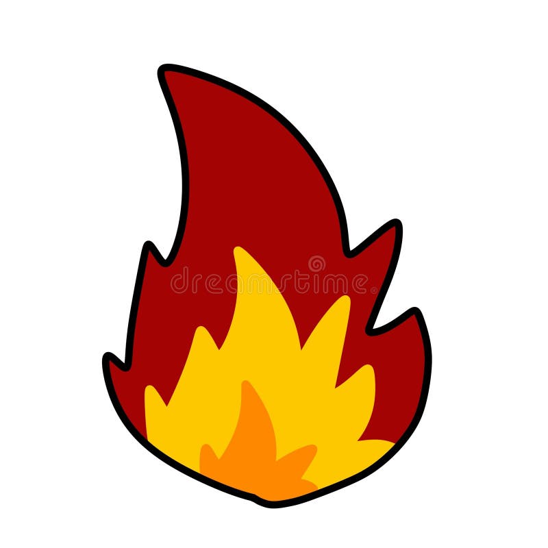 Cartoon Fire Dragon with Flame, Fire Illustration, Ai Generated Stock ...