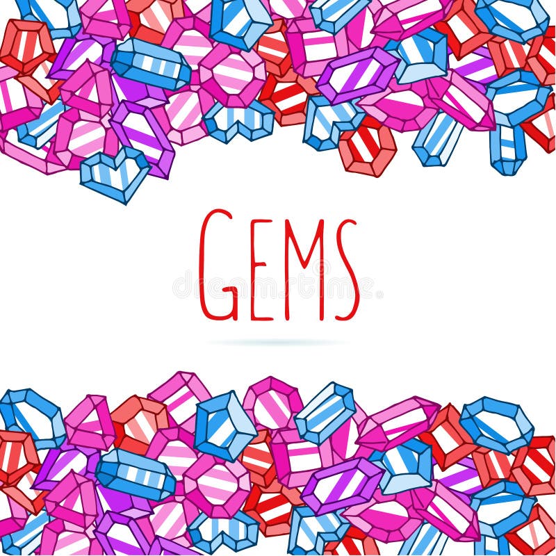 Cartoon doodle gems vector stock vector. Illustration of graphic - 52409784