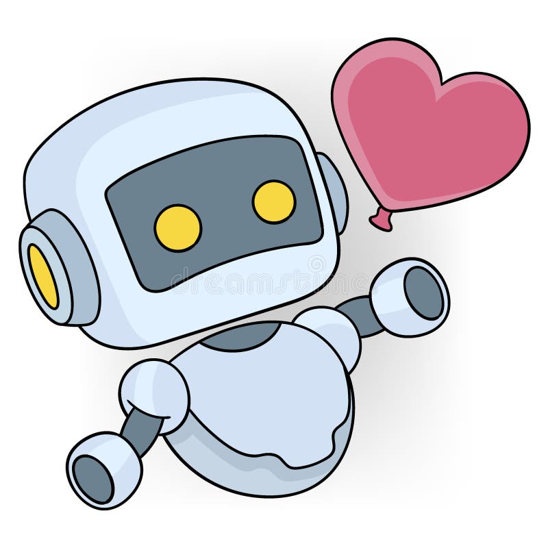 Cartoon Doodle Illustration of Artificial Intelligence Resembling ...