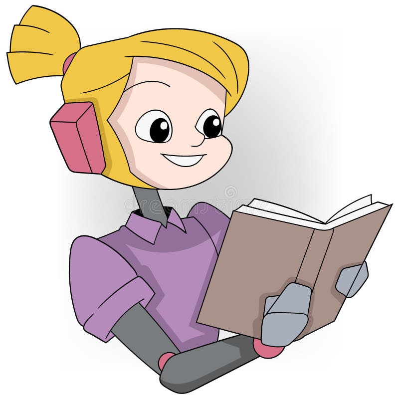 Cartoon Doodle Illustration of Artificial Intelligence Technology ...