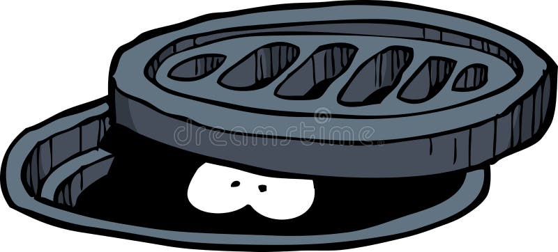 Cartoon doodle manhole stock vector. Illustration of repairing - 64391164