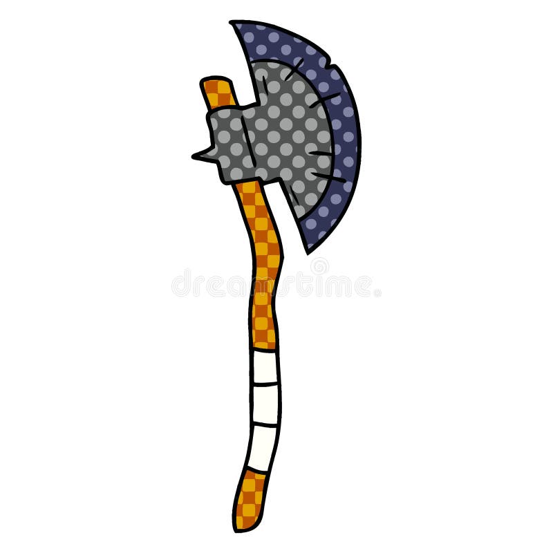 Cartoon Doodle of a Medieval Axe Stock Vector - Illustration of doodle ...