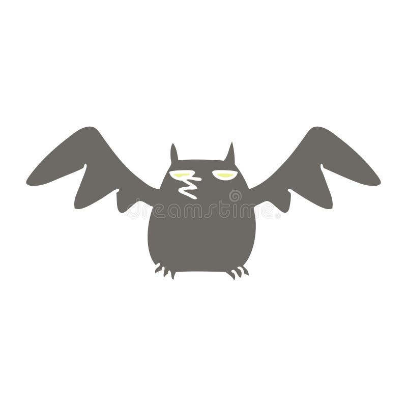 Cartoon Doodle of a Night Bat Stock Vector - Illustration of clip ...