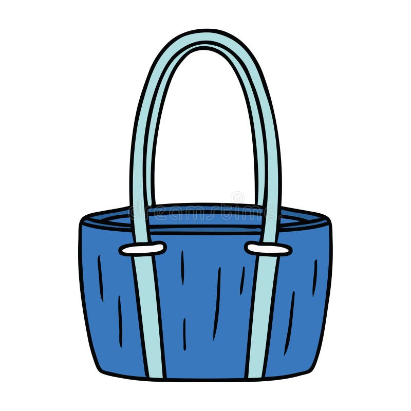 Cartoon Doodle of a Red Big Bag Stock Vector - Illustration of fashion ...