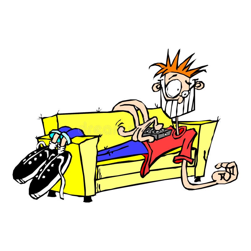 Cartoon Doodle Relaxing Man Stock Vector - Illustration of human ...