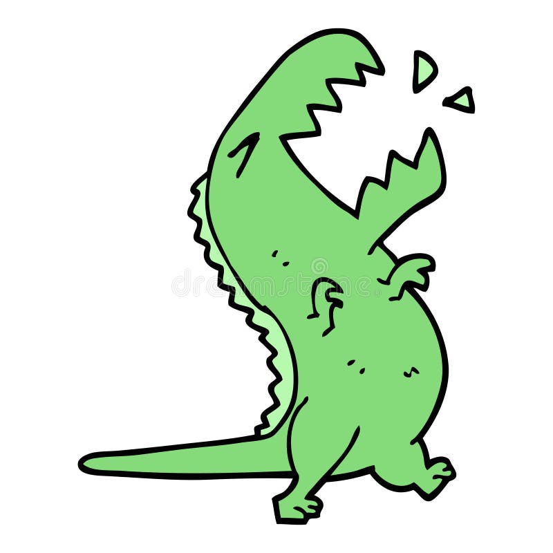 Cartoon Doodle Roaring T Rex Picture. Image: 258174073