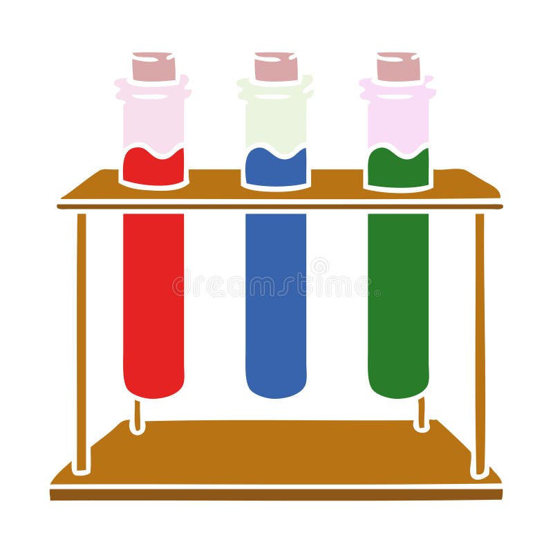 Cartoon Doodle of a Science Test Tube Stock Vector - Illustration of ...