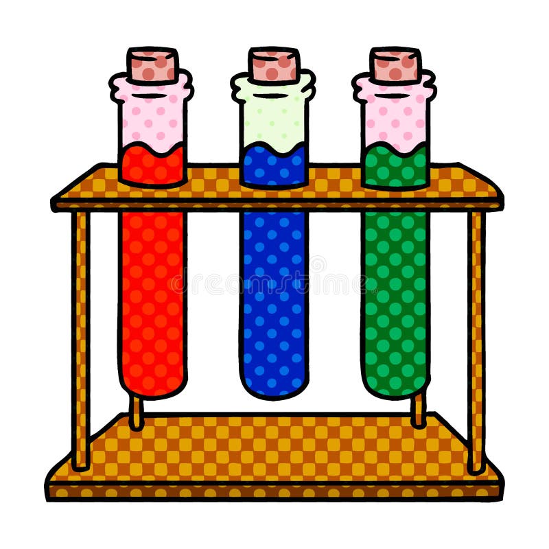 Cartoon Doodle of a Science Test Tube Stock Vector - Illustration of ...