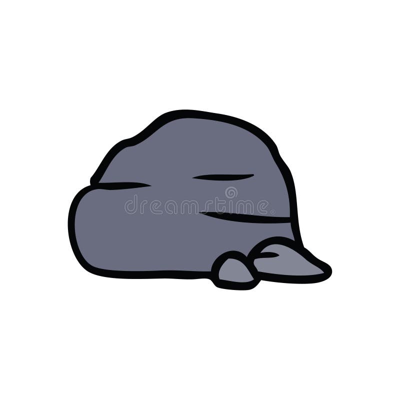 Cartoon Doodle of Stone and Pebbles Stock Vector - Illustration of ...