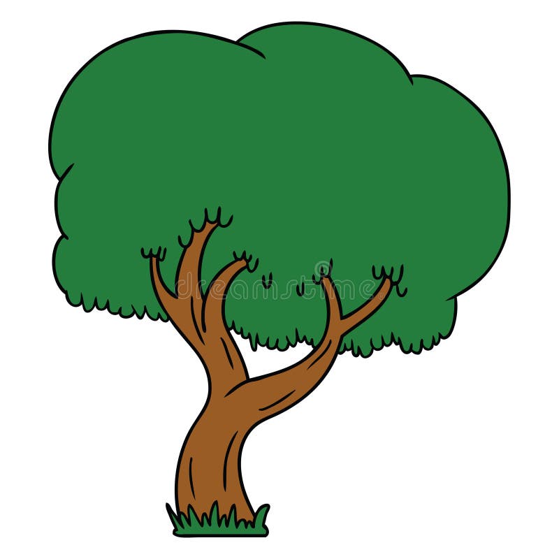 Cartoon Doodle of a Summer Tree Stock Vector - Illustration of cartoon ...