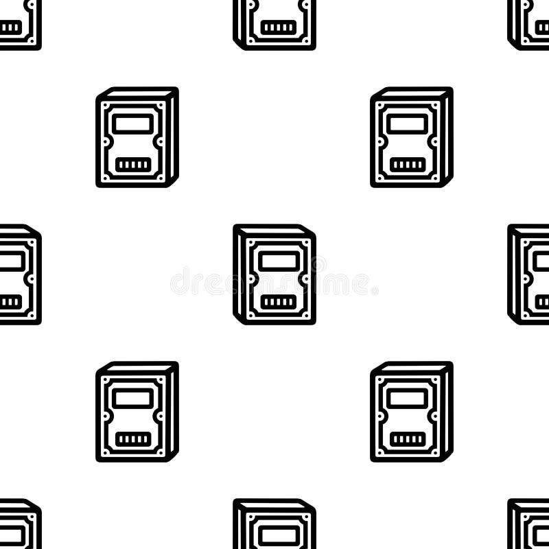 Cartoon Doodles Hard Disk Drive Seamless Pattern. Stock Vector ...