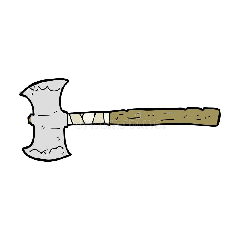 Cartoon double sided axe stock vector. Illustration of cheerful - 37018290