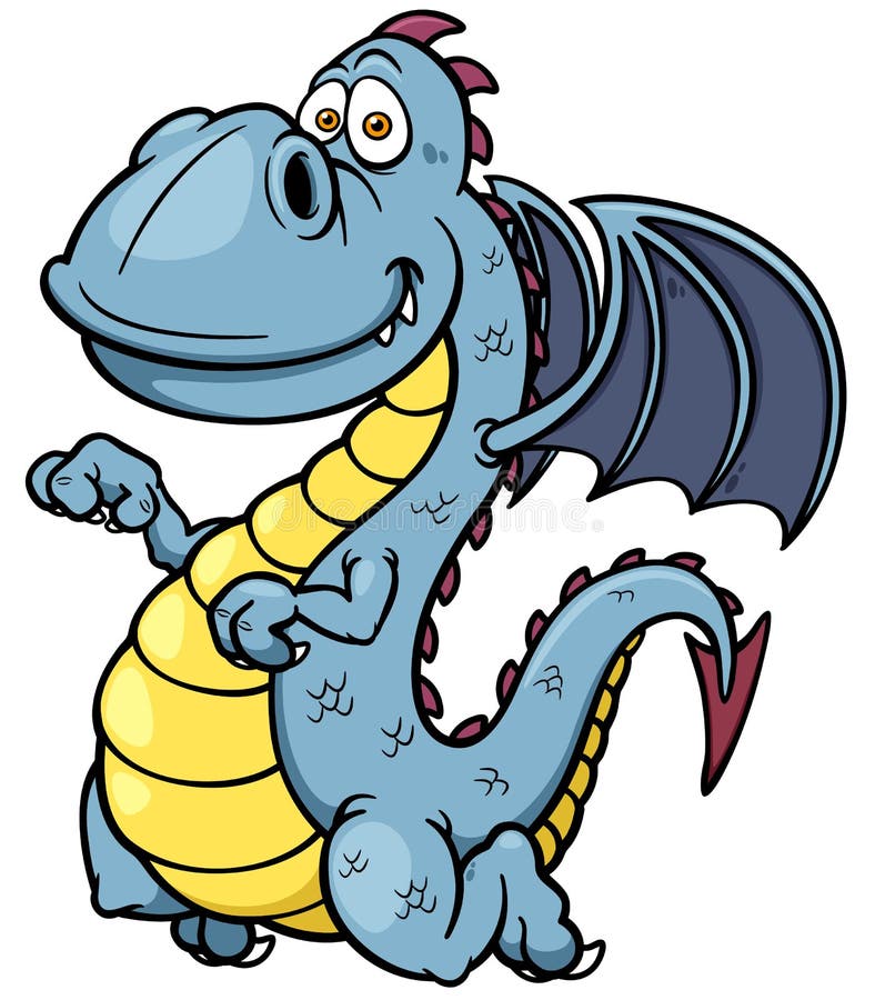 Cartoon dragon stock vector. Illustration of startled - 39625371