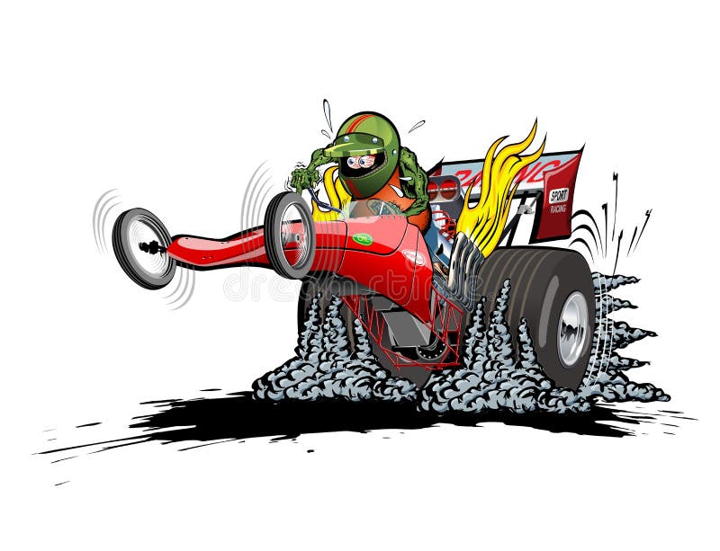 Animated Drag Racing Car