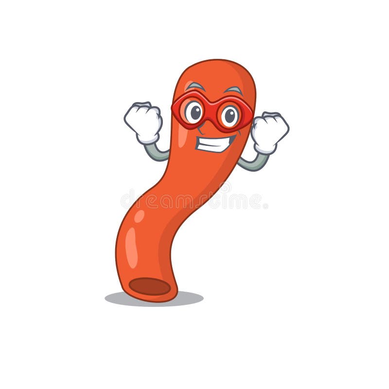 A Cartoon Drawing of Appendix in a Super Hero Character Stock Vector ...