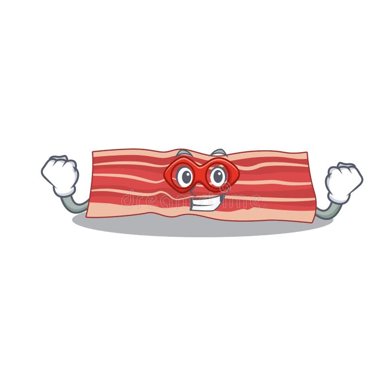 A Cartoon Drawing of Bacon in a Super Hero Character Stock Vector ...